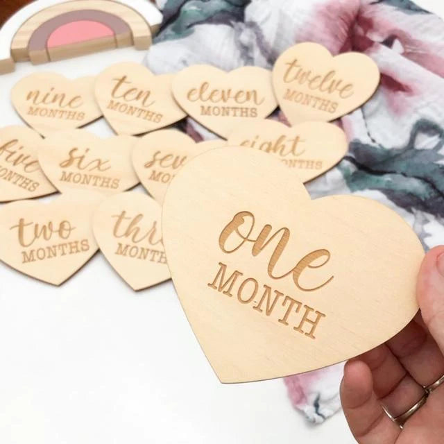Heart Baby / Pregnancy Milestone Plaques – blossomchildrensstore